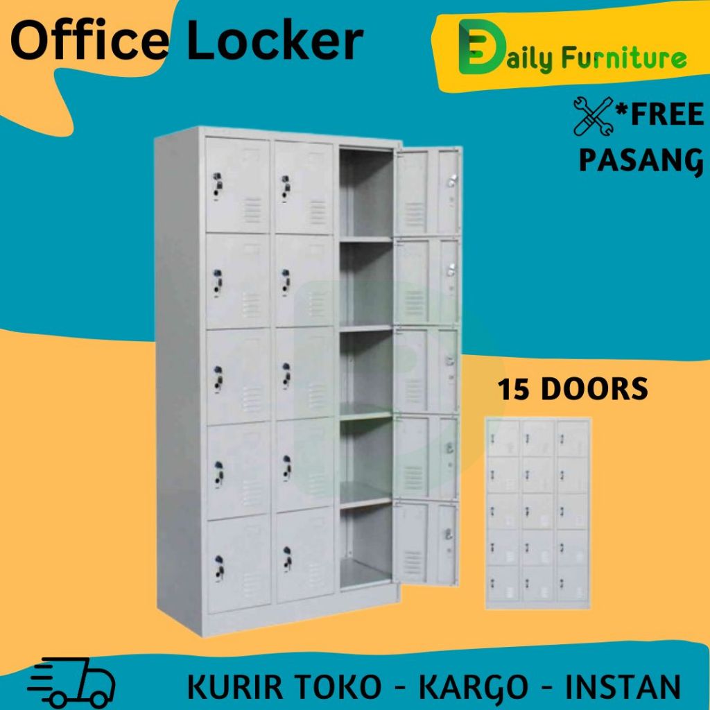 Jual Lemari Loker Besi Jumbo 15 Pintu 12 Pintu 9 Pintu / Lemari Kabinet ...