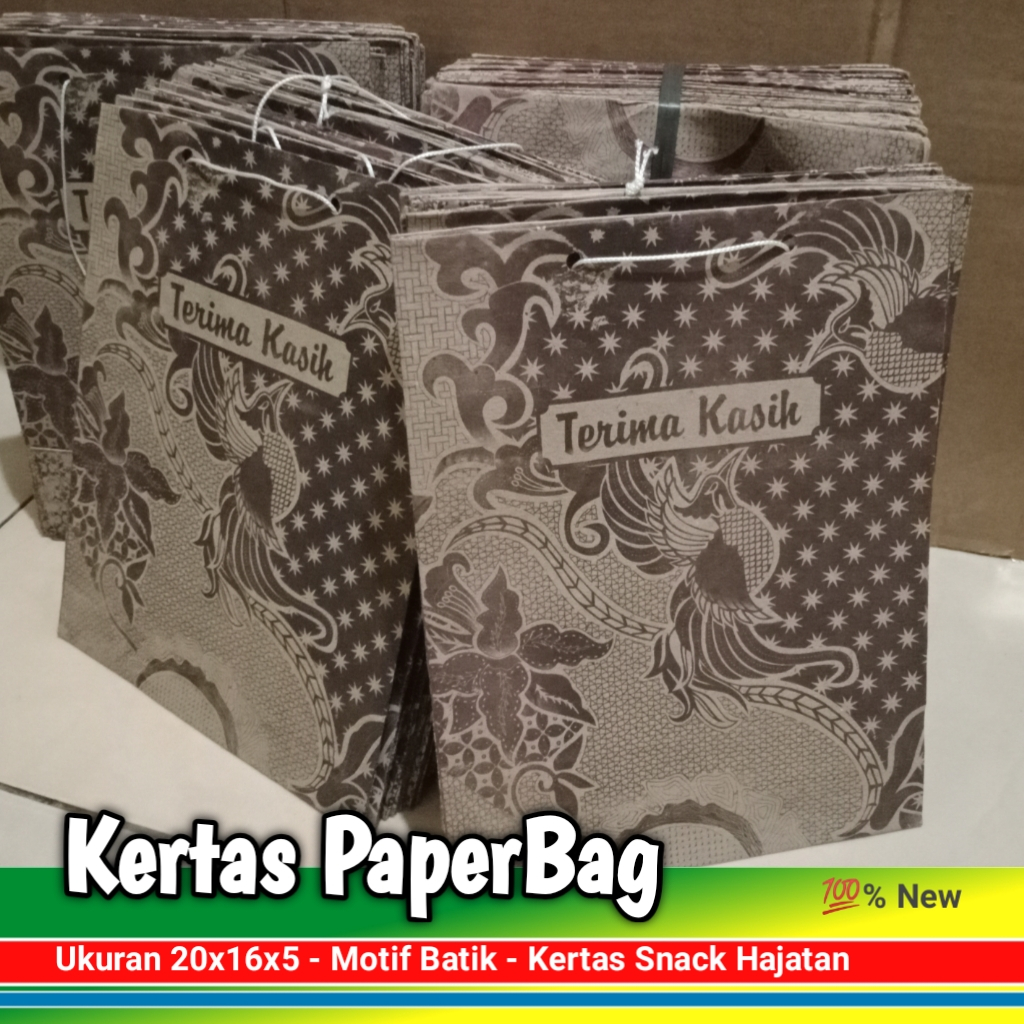 Jual 50 PCS Tas kertas paper bag | tas kertas snack hajatan | tas ...