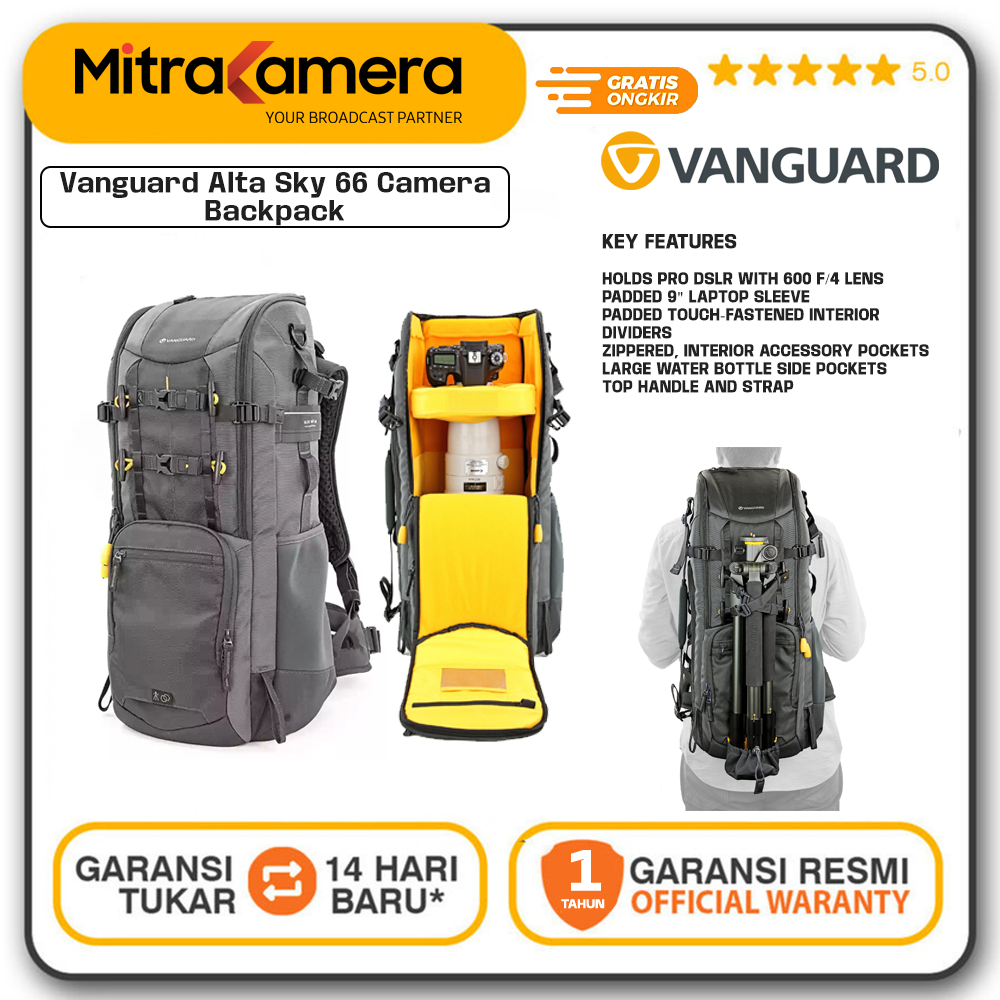 Jual Vanguard Alta Sky 66 Camera Backpack (Dark Gray) | Shopee Indonesia