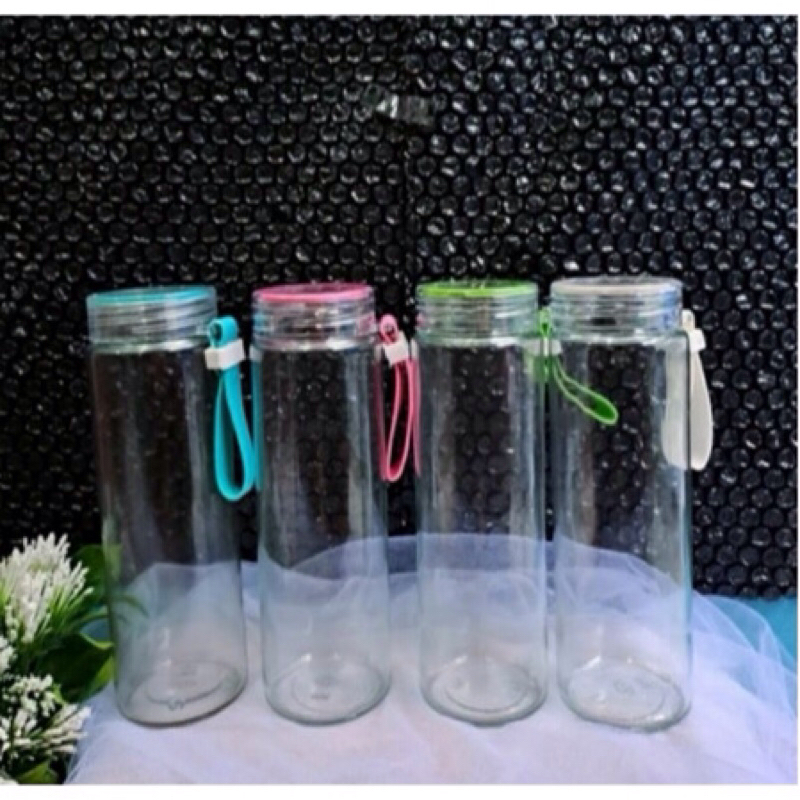 Jual Botol Minum Slim Bening Tumbler Slim Bening Botol Minum Kaca 400ml ...