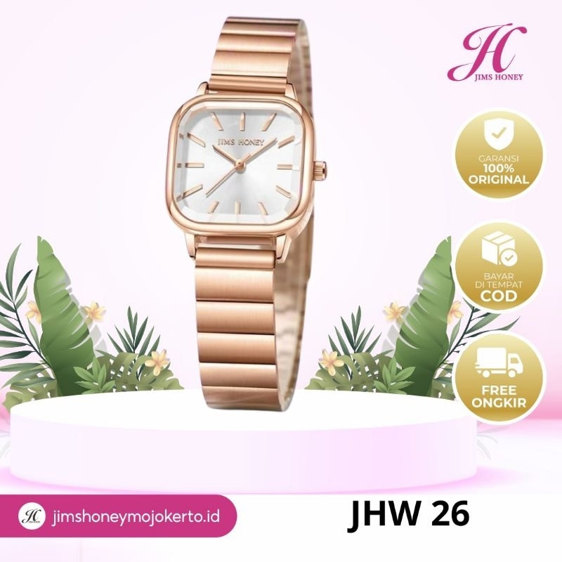 Jual JIMS HONEY JHW 26 JAM TANGAN WANITA RANTAI ANALOG ANTI AIR (Free Exclusive Box) | Shopee ...