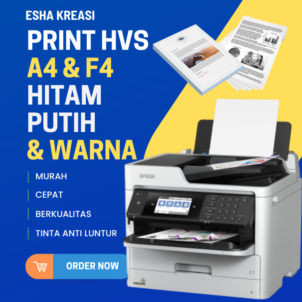 Jual Jasa PRINT A4 / Cetak Kertas A4 , buku, makalah, skripsi, tugas, soal A4 BW/COLOR Instan ...