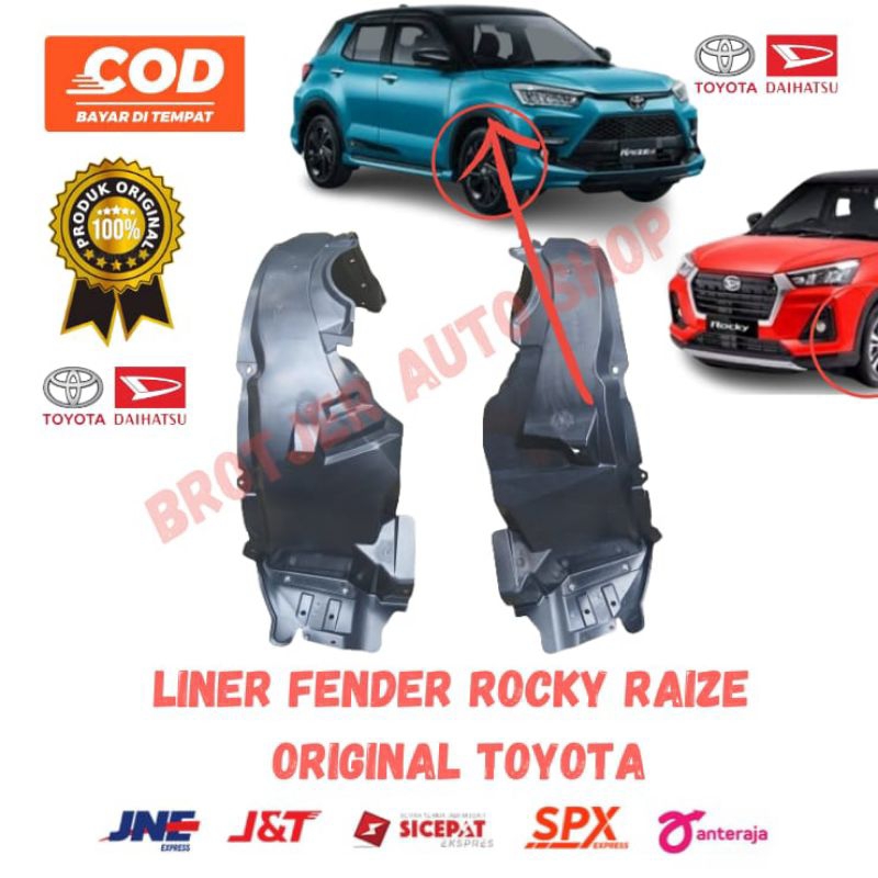 Jual liner fender ROCKY RAIZE spakbor depan ROCKY RAIZE original toyota ...