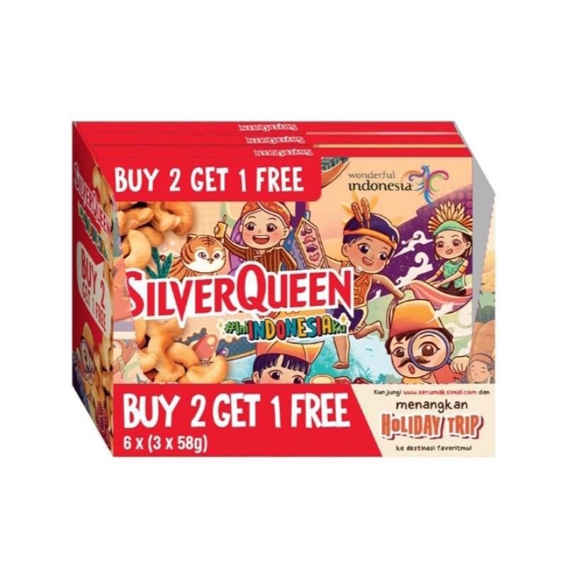 Jual SILVERQUEEN VALENTINE BOGO 58GR x 2 / KEMERDEKAAN B2G1 58GR x 3 ...