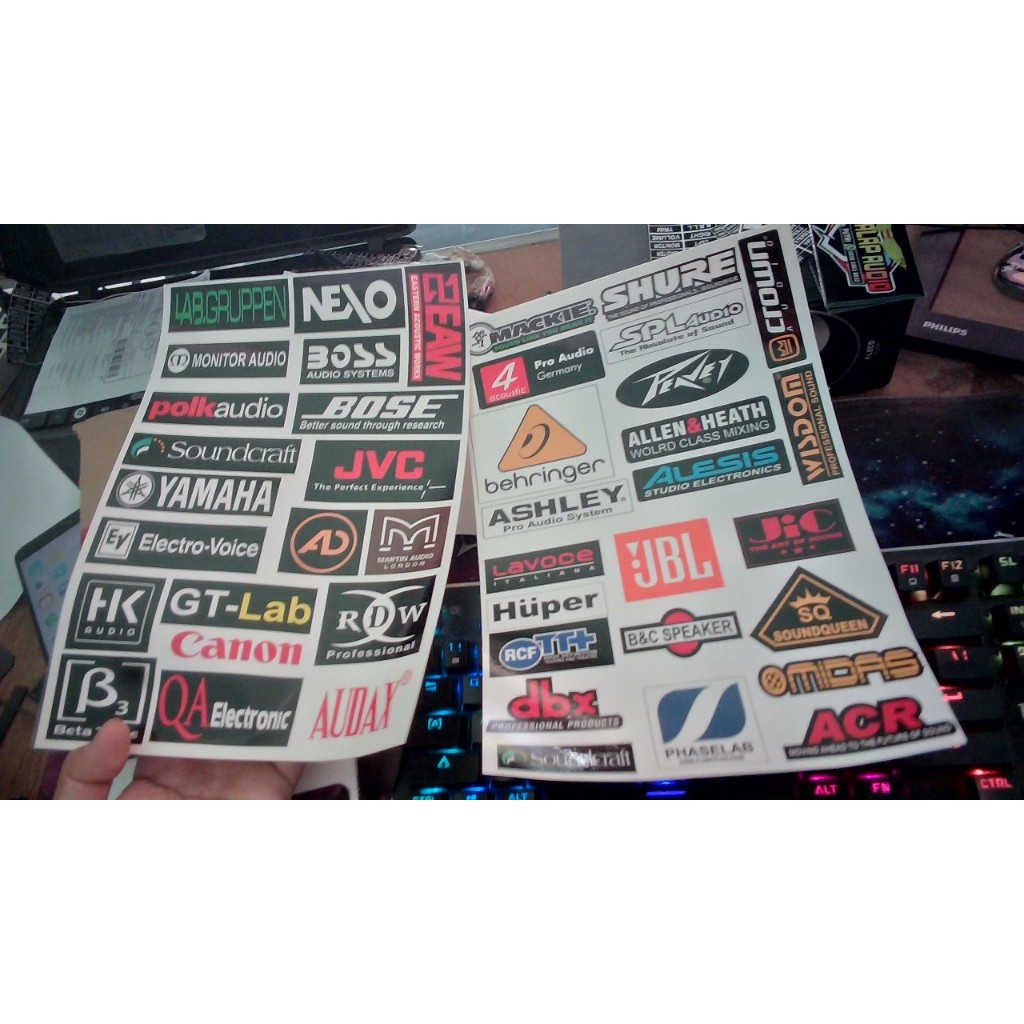 Jual STIKER LEMBARAN STIKER LOGO AUDIO STICKER LOGO AUDIO STICKER SOUND SYSTEM GROSIR ECER ...