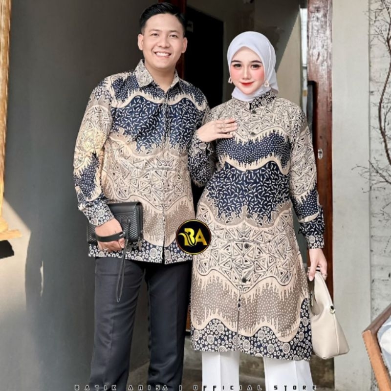 Jual Batik couple pria wanita set pakaian couple tunik dan kemeja terbaru | Shopee Indonesia