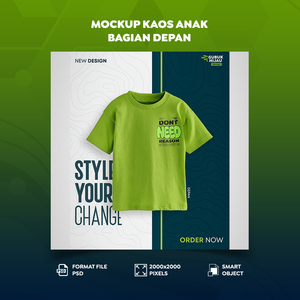 Jual Mockup Kaos Anak Bagian Depan Format PSD | Shopee Indonesia