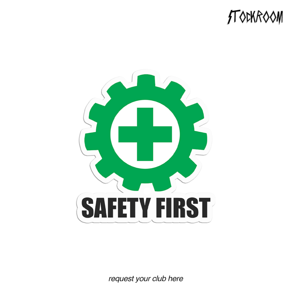 Jual (BISA COD) STIKER AESTHETIC "SAFETY FIRST" / LOGO K3 / STIKER HELM ...
