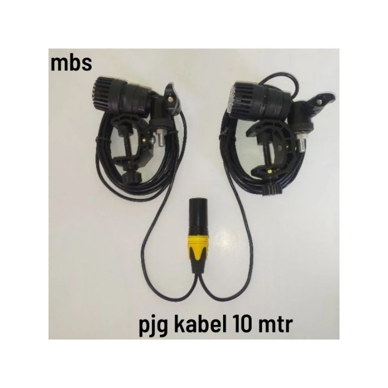 Jual mic rebana hadroh banjari tam marawis model dobel pjg kabel 10 ...