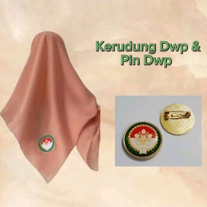 Jual Kerudung Dwp Dharma wanita + Pin Dwp | Shopee Indonesia