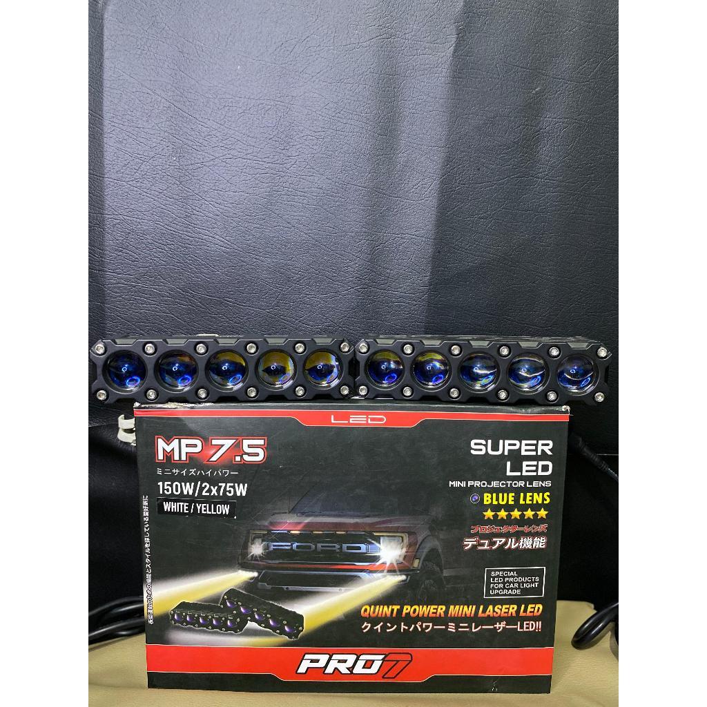 Jual PRO7 MP 7.5 | MINI PROJECTOR 5 MATA BLUE LENS 75W | Shopee Indonesia
