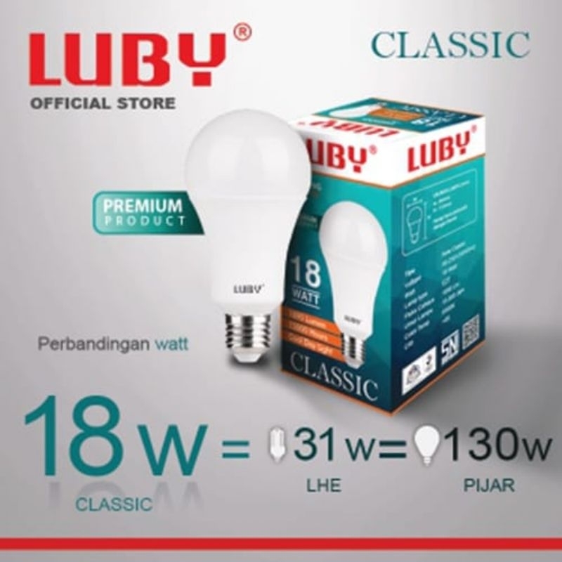 Jual LAMPU LED LUBY 18WATT PUTIH | Shopee Indonesia