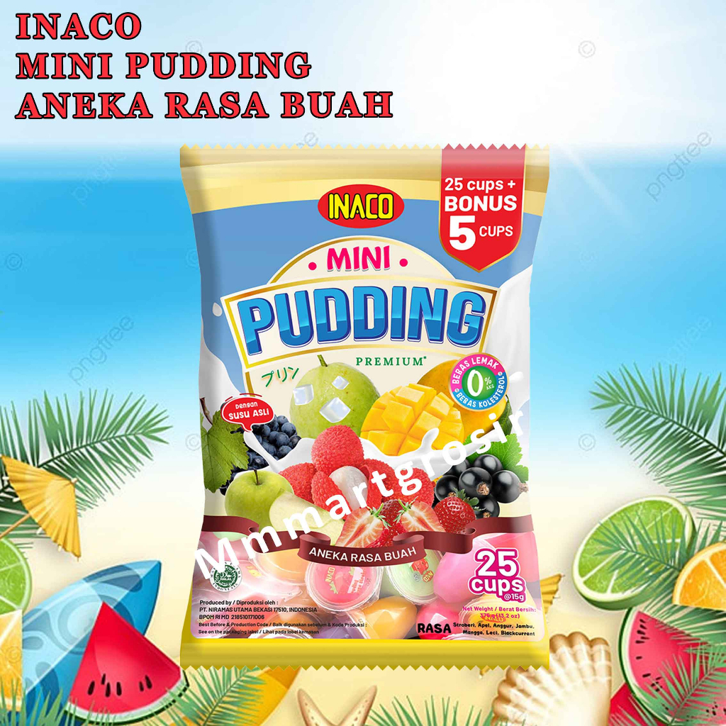 Jual Inaco Mini Pudding Premium Aneka Rasa Buah Isi 25 Cups @ 15gram ...