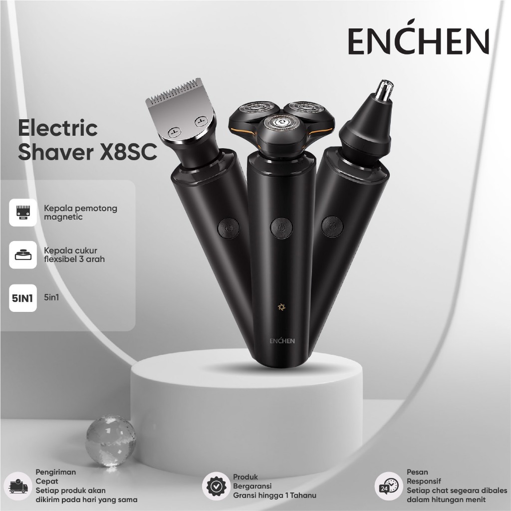 Jual Enchen X8S-C Alat Cukur Rambut 5 in 1 Waterproof Alat Shaving ...