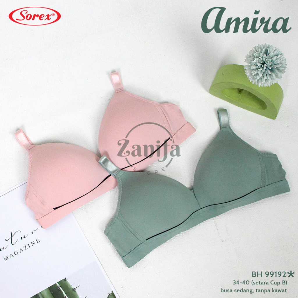 Jual Sorex Bra Amira Tanpa Kawat Busa Sedang setara Cup B Cup 3/4 Nilon ...