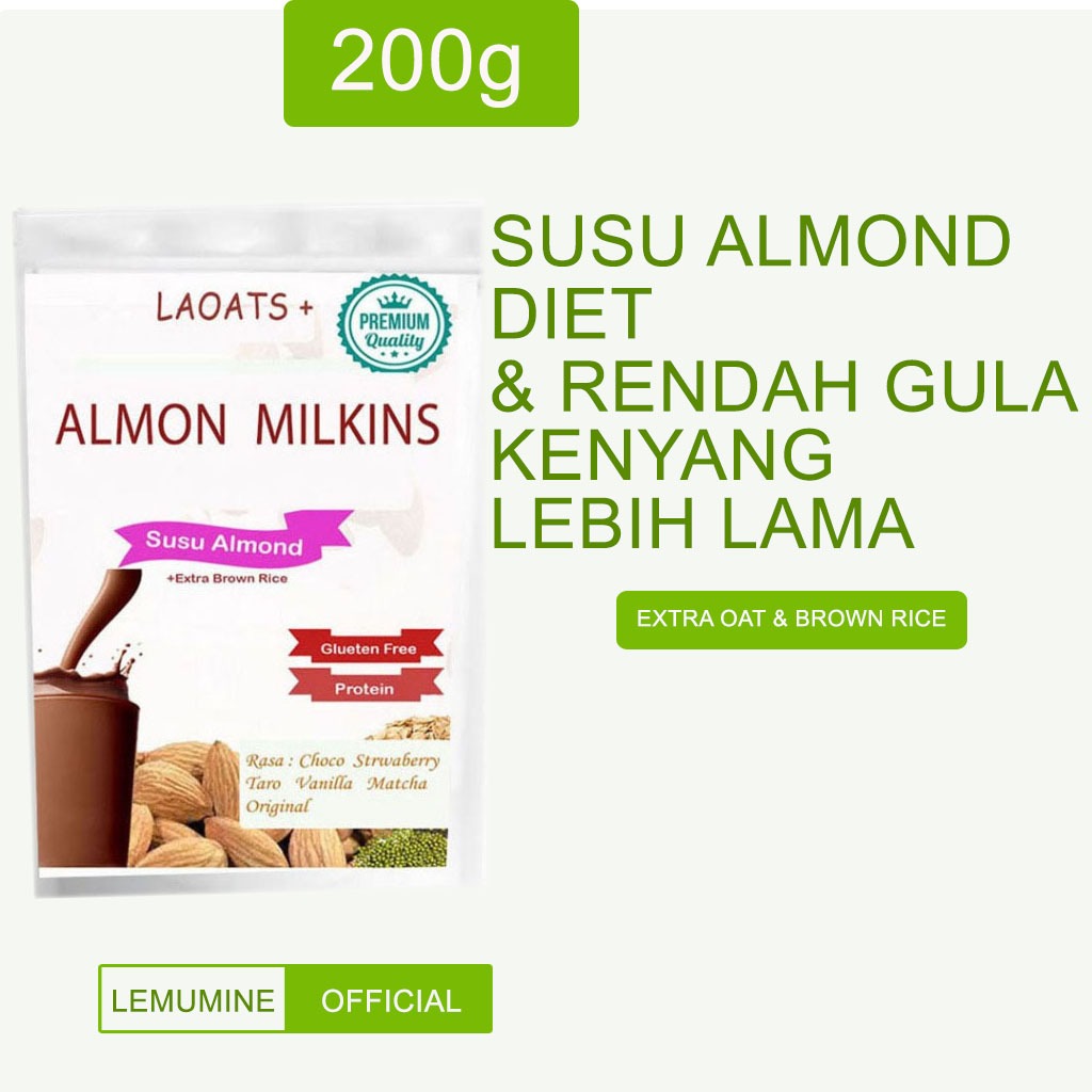Jual Susu Almon Penurun Berat Badan Almon Milk Diet Low Fat Oat Milk ...