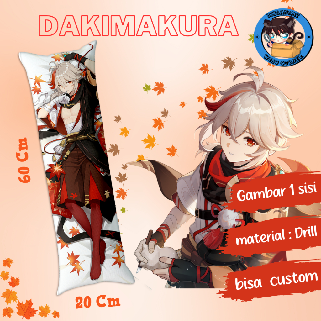 Jual dakimakura / guling ANIME Kaedehara Kazuha GENSHIN IMPACT / ukuran ...