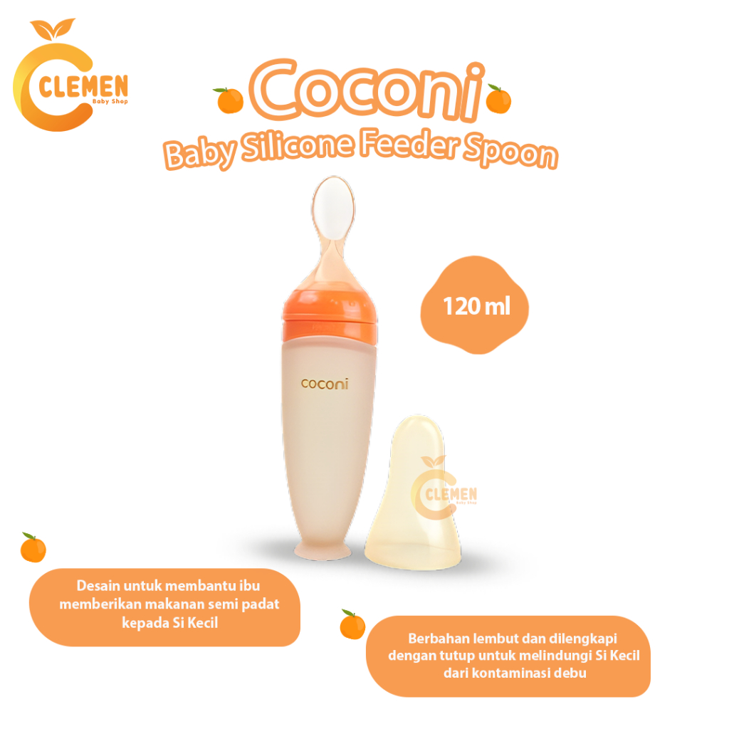 Jual Coconi Baby Silicone Feeder Spoon (Botol Sendok Makan Bayi MPASI ...