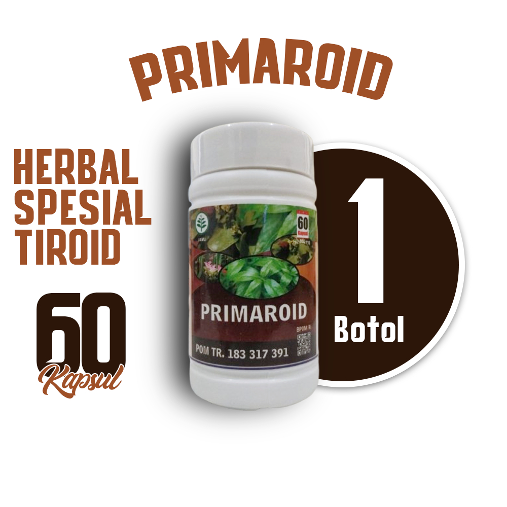 Jual Primaroid 1 Botol Obat Benjolan di Leher Tiroid obat gondongan ...