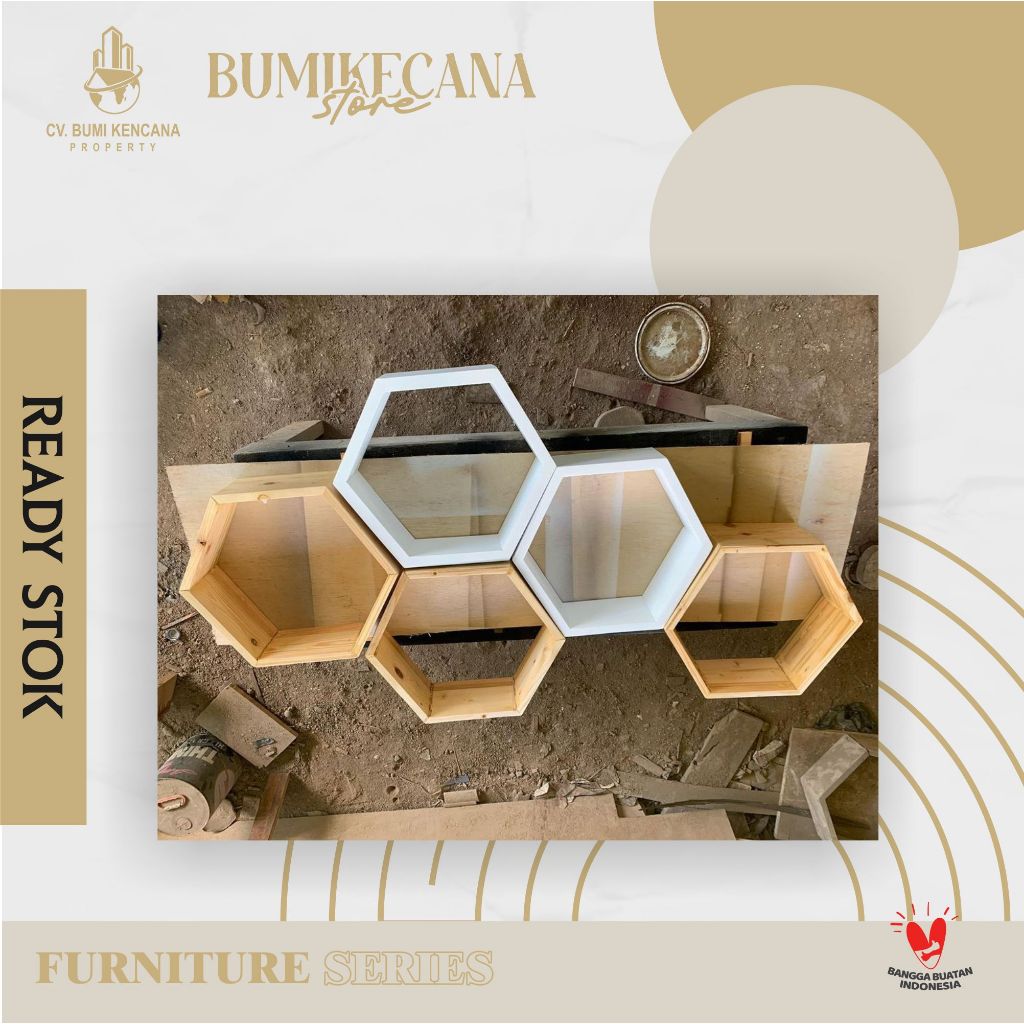 Jual RAK DINDING HEXAGON | RAK DINDING MINIMALIS | RAK RUANG TAMU | RAK ...