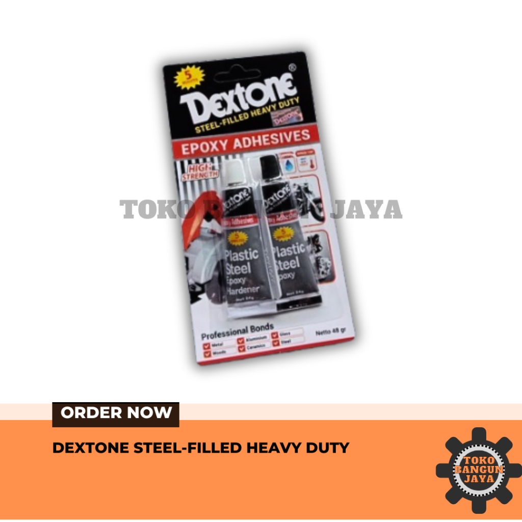 Jual Lem Dextone Campur 5 Menit 48 Gram Besi Plastik / dextone steel ...