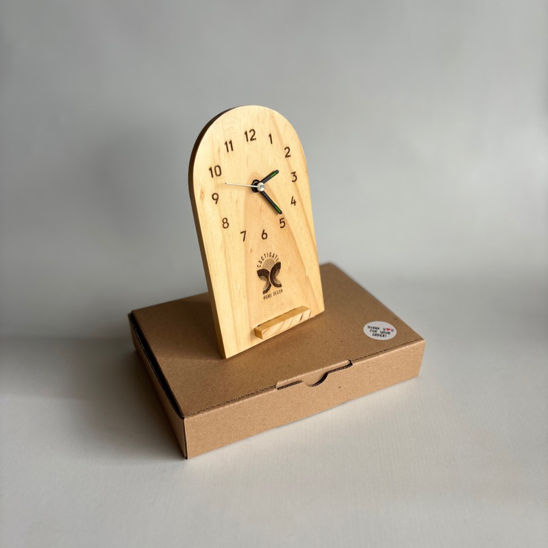 Jual JAM MEJA KAYU JATI BELANDA AESTHETIC | Shopee Indonesia