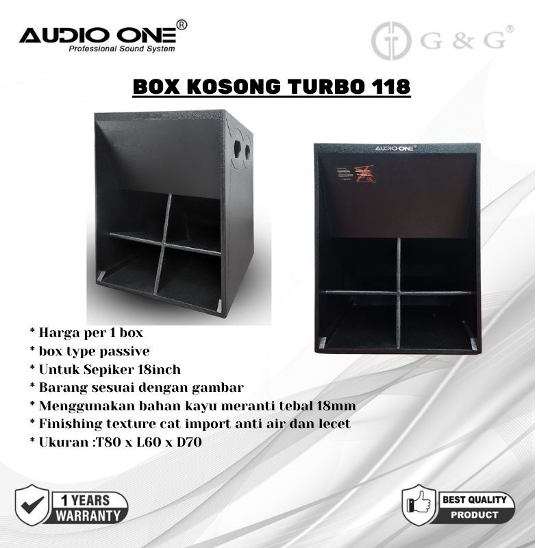 Jual Box Kosong Subwoofer Turbo AUDIOONE 18 Inch Kokoh Kuat dari Kayu ...