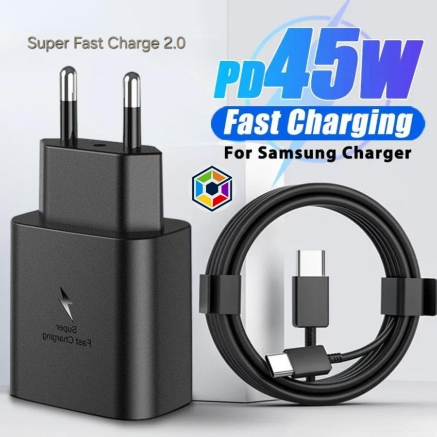 Jual SAMSUNG Charger 45W USB-C Super Fast Charging 2.0 S25 Ultra Fold 6 ...
