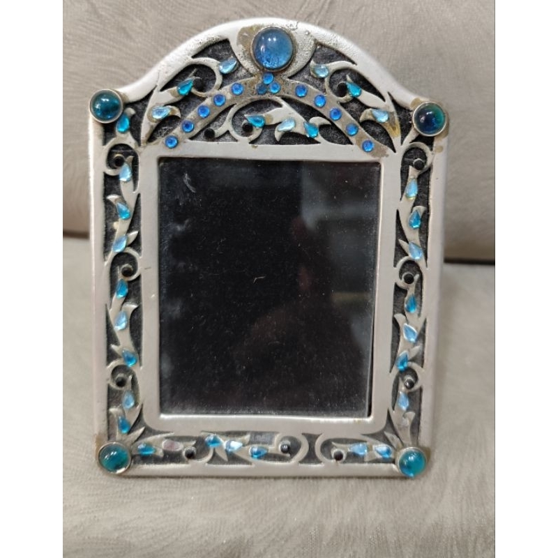Jual Bingkai photo Vintage jadul metal silver blue patri 13 cmX9, 5cm ...