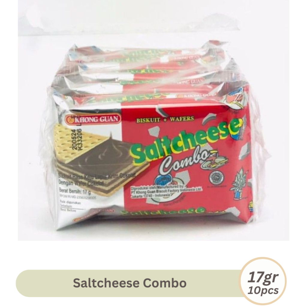Jual Khong Guan Saltcheese Combo 17gr x 10pcs/pack Biskuit+Wafer ...
