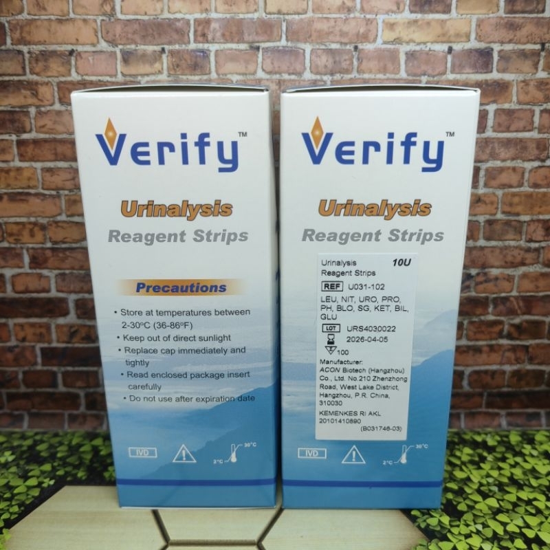 Jual STRIPS URINALYSYS VERIFY | STRIPS URINE VERIFY 10 | Shopee Indonesia