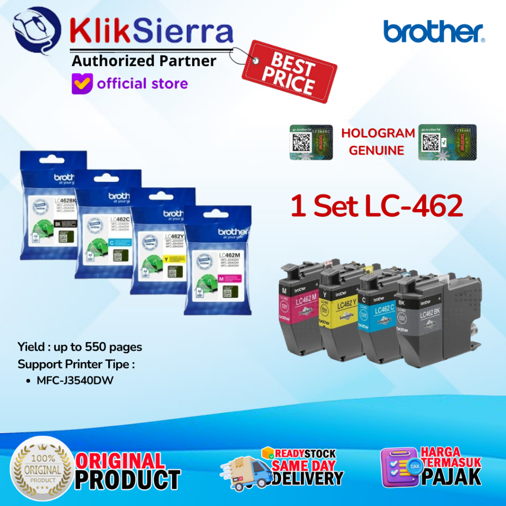 Jual BROTHER Tinta LC-462BK | LC462BK | LC426 BK Original Black - LC ...