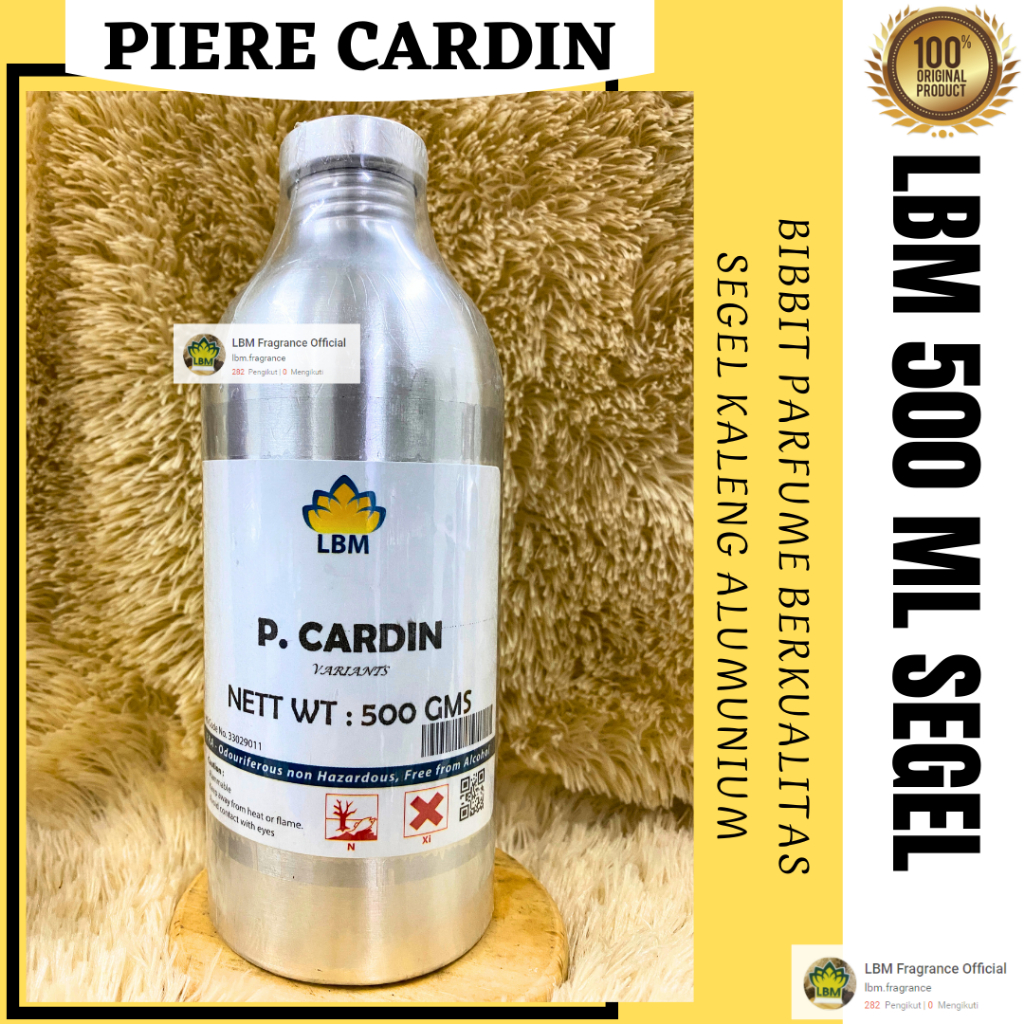 Jual Bibit Parfum PIERE CARDIN Murni 500 ML SEGEL Alumunium LBM ...