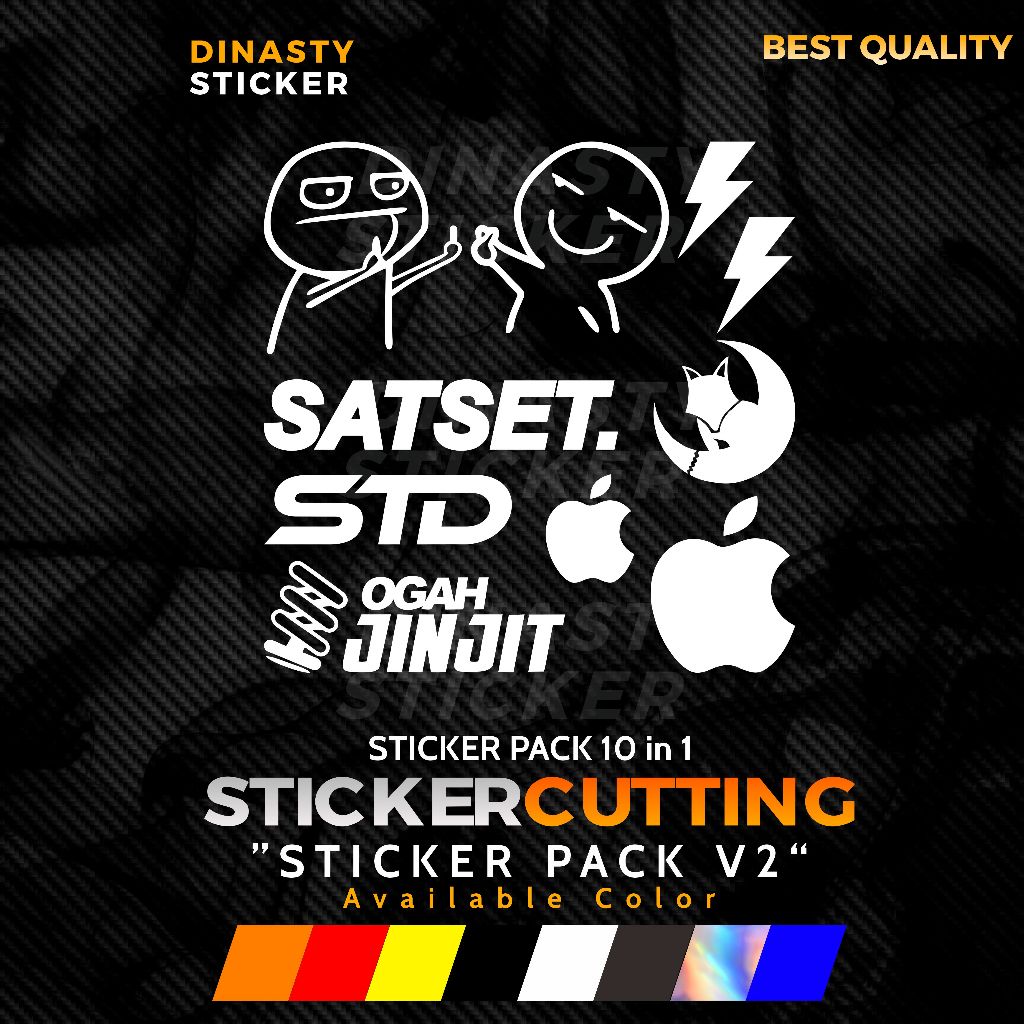 Jual STICKER STIKER PACK V2 ISI 10 FUCEK SARANGHEO PETIR SATSET ...