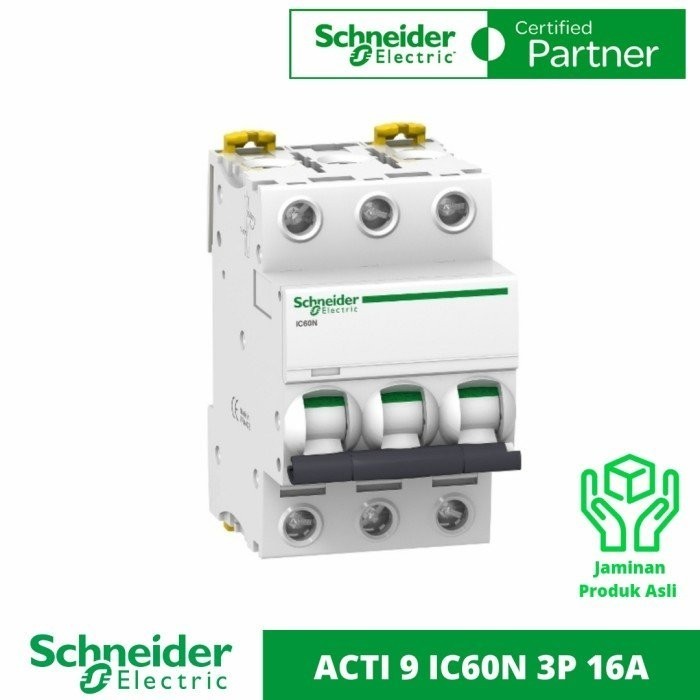 Jual MCB 3P 16A 3 Phase 16 Ampere Original SNI Schneider IC60N | Shopee ...