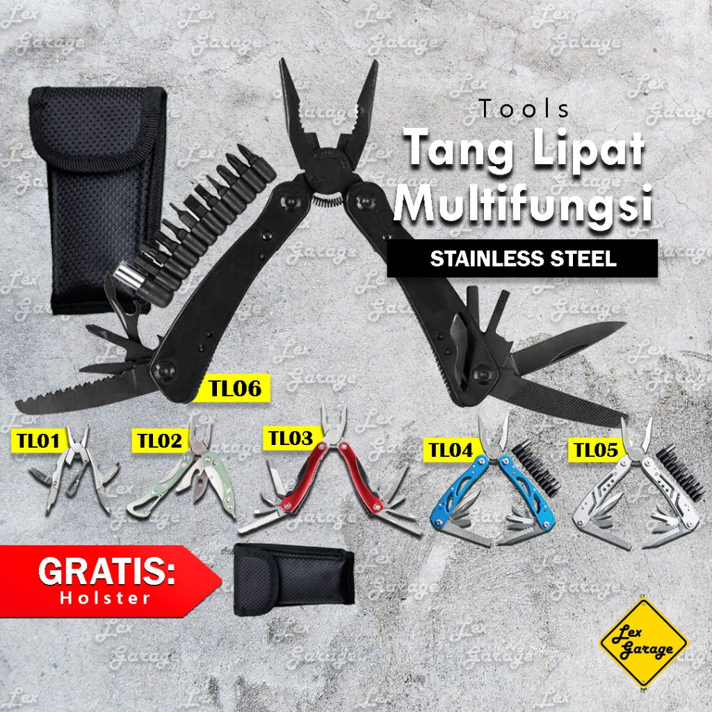 Jual Tang Pisau Lipat Kombinasi Multifungsi EDC Tool Kit Knife | Shopee ...