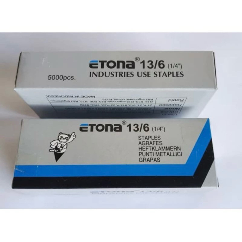 Jual Isi Stapler Tembak 13/6 Etona Refill Gun Tacker | Shopee Indonesia