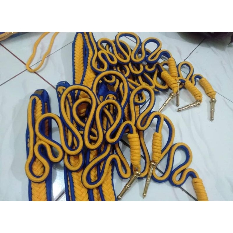 Jual talikur komando Taruna warna kuning list biru sdh di bentuk model ...