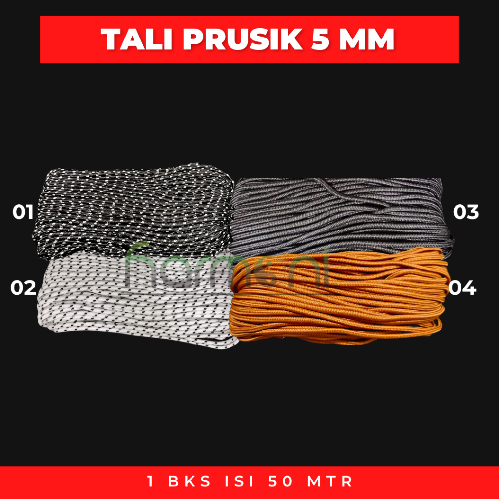 Jual Tali Prusik Polyester 5mm isi 50 meter | Shopee Indonesia