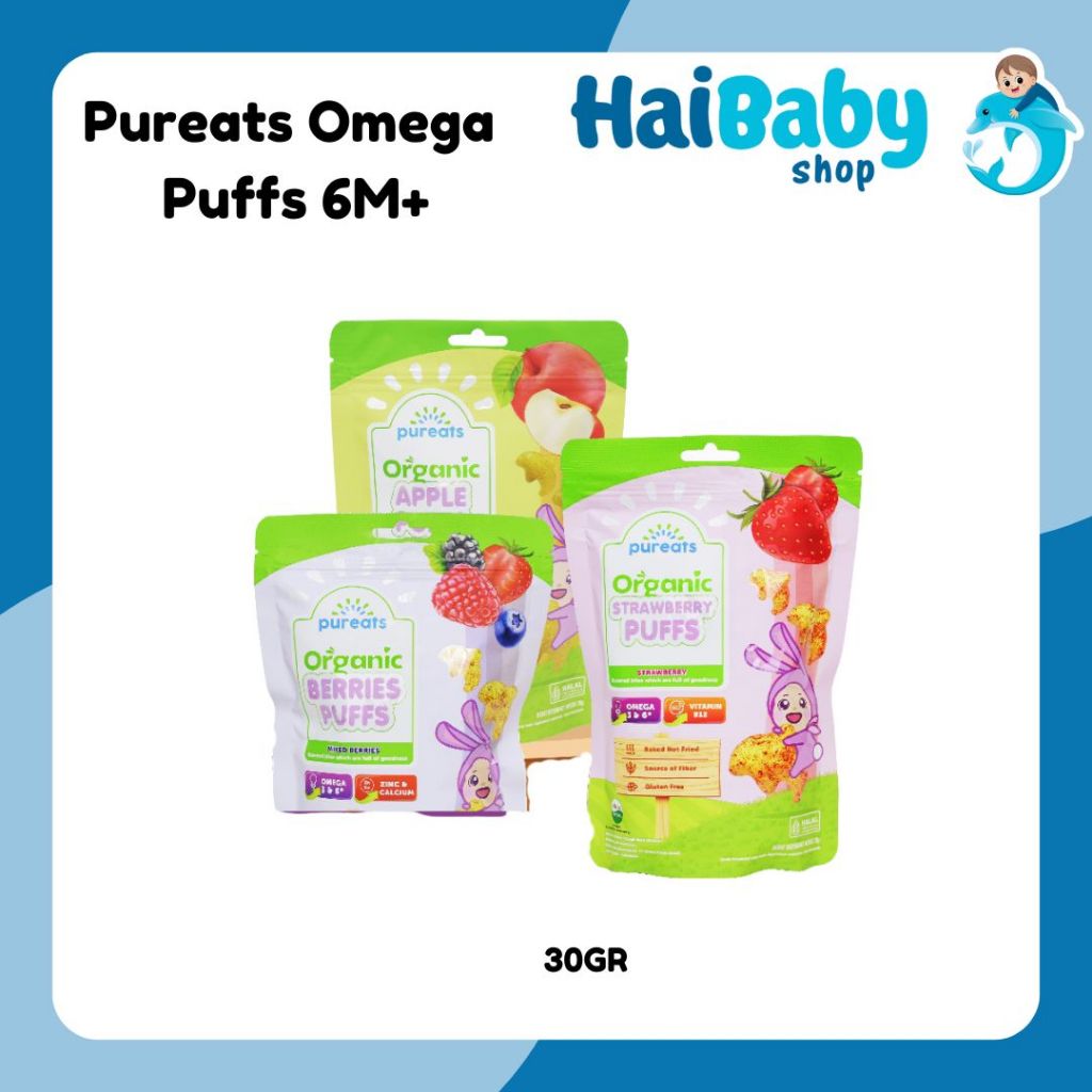 Jual Pureats Omega Puffs - Snack Makanan Bayi Rasa Buah 6M+ | Shopee ...
