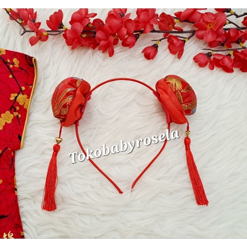 Jual AKSESORIS BANDO CINA/ JEPIT IMLEK CNY ANAK POM POM LUCU/ CHUN LI ...