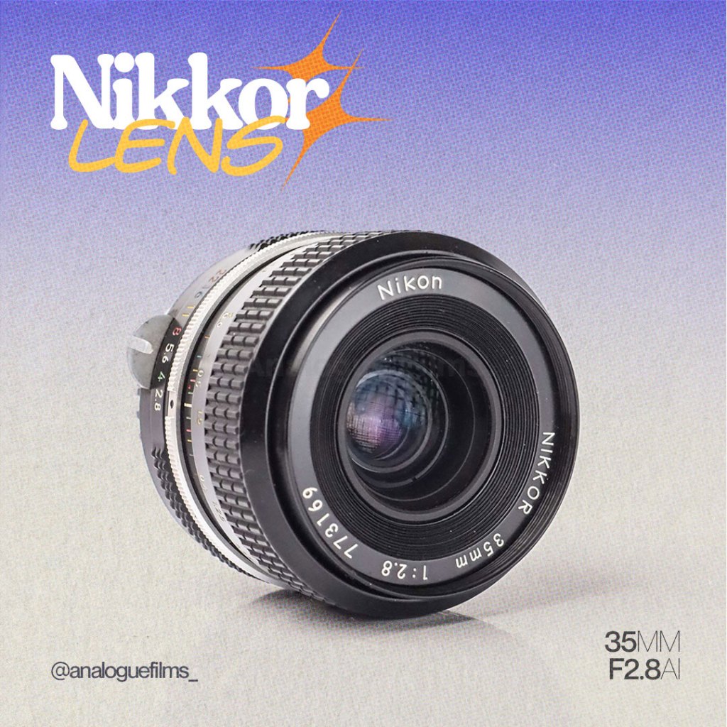 Jual Lensa Manual Nikon Nikkor 35mm f2.8 AI Mulus Normal | Shopee Indonesia