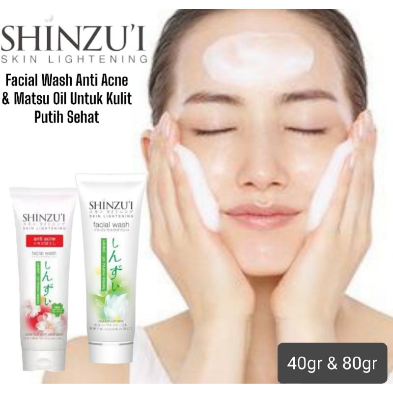 Jual Shinzui Skin Lightening Face Wash Untuk Kulit Putih & Sehat 80ml ...