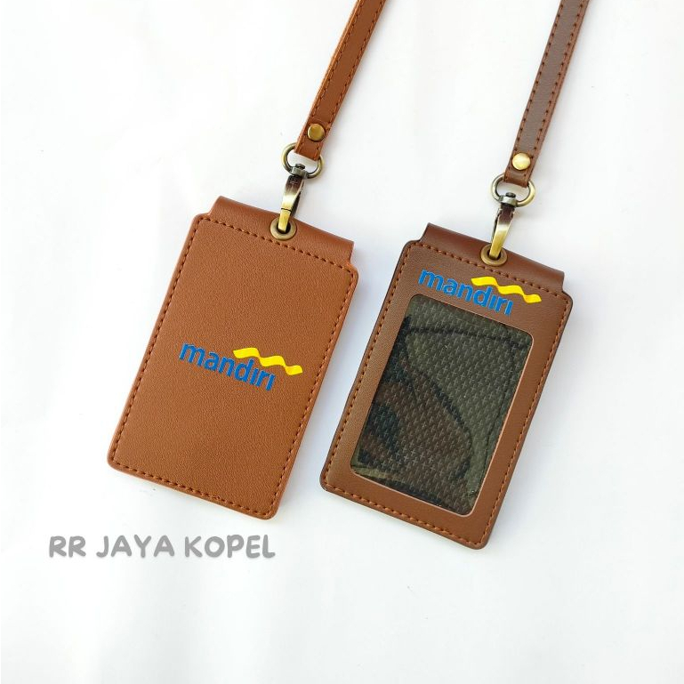 Jual ID Card Holder Kulit Magnet Name Tag Flip 1 Sisi Logo | Shopee ...