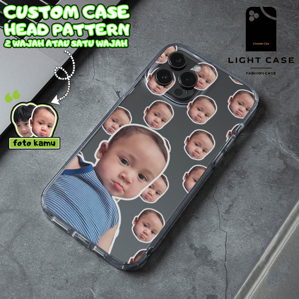 Jual Light Case Custom case foto muka face case bisa custom foto, logo ...