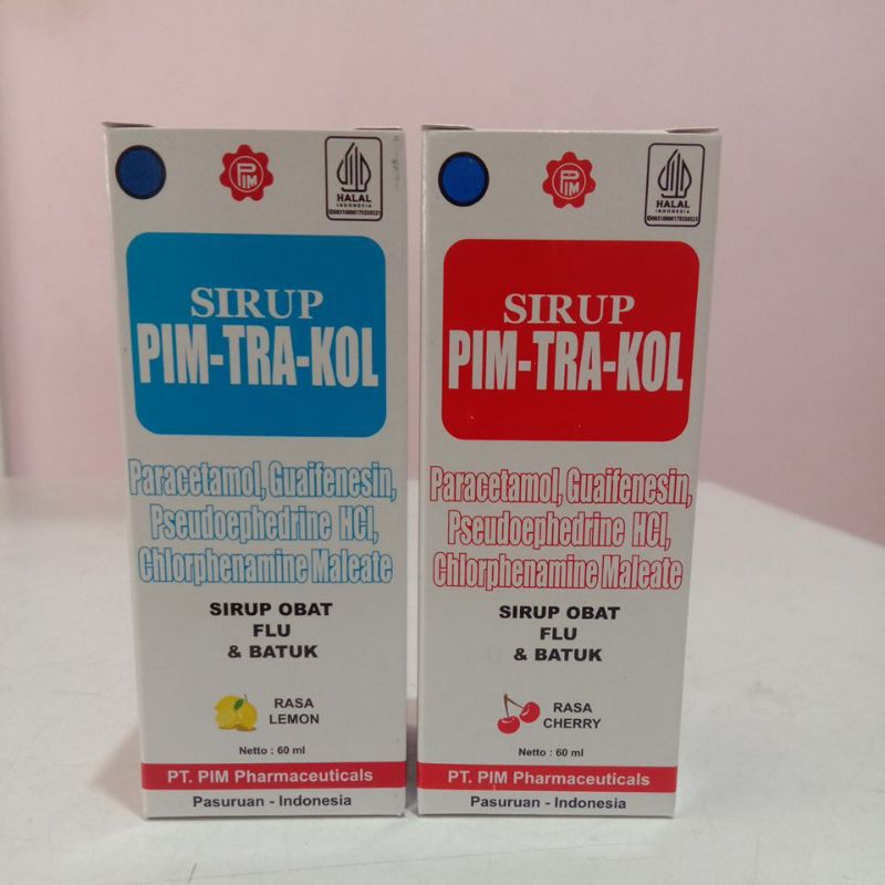 Jual pim tra kol syr flu batuk dan demam anak 60ml | Shopee Indonesia