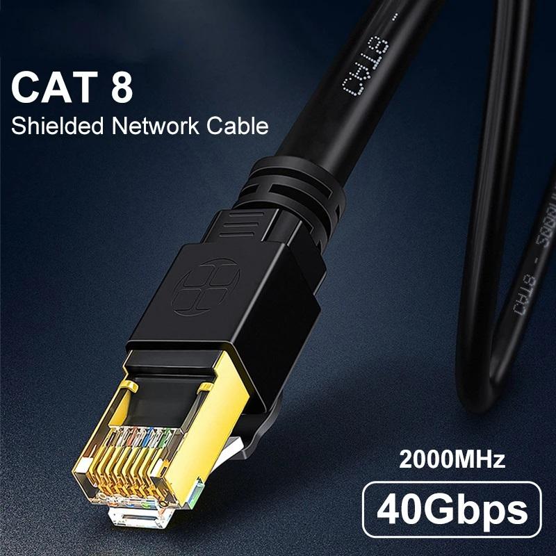 Jual Kabel LAN RJ45 Cat8 Cat 8 Ethernet Cable, Heavy Duty High Speed ...