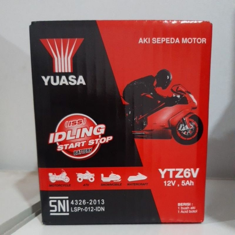 Jual Aki Motor Honda CB150R, CBR 150, Vario 125 YTZ6V Yuasa MF aki kering | Shopee Indonesia