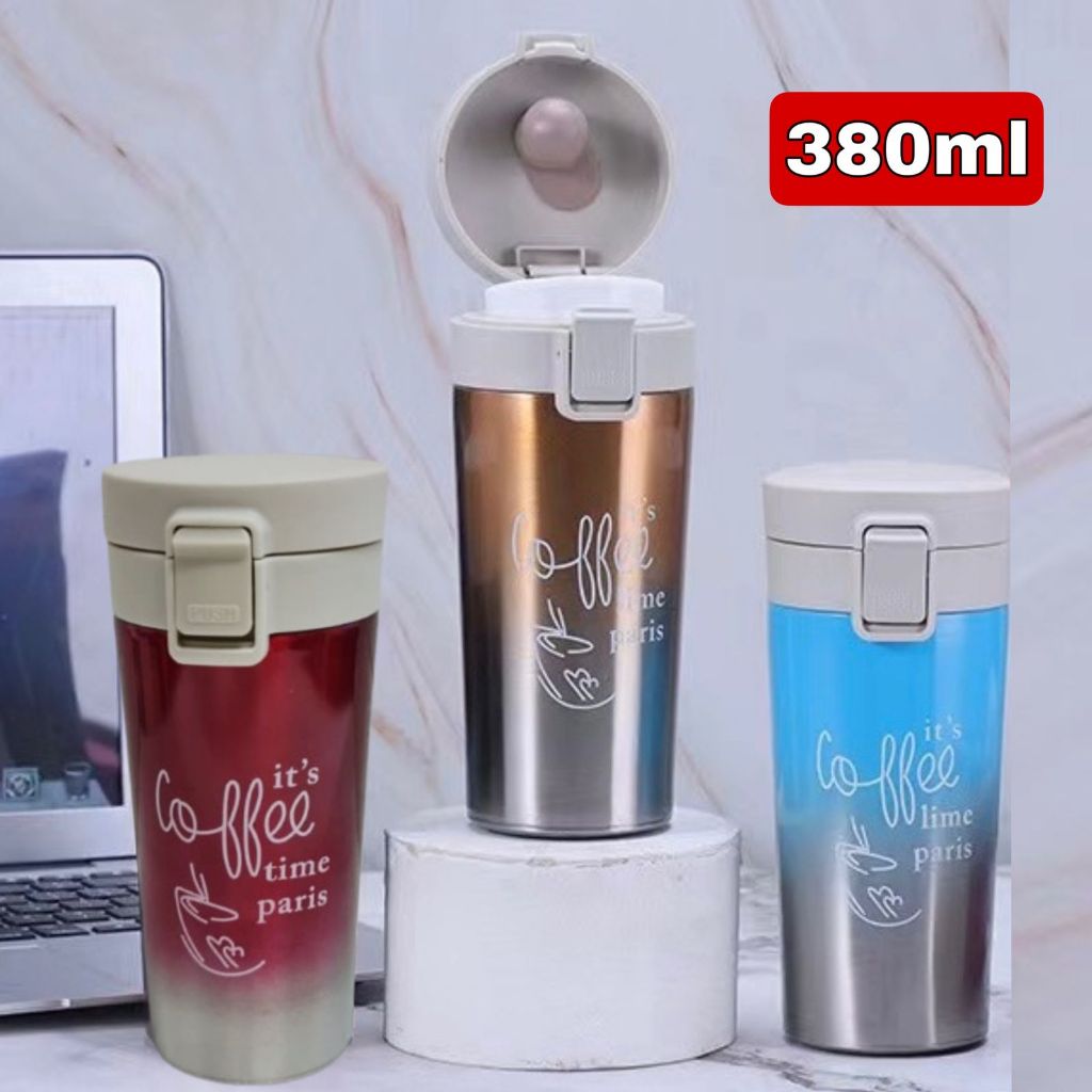 Jual TUMBLER GELAS KOPI / TUMBLR COFFEE / TERMOS KOPI GRADASI 380ML ...