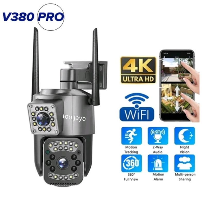 Jual Ip V380 Pro CCTV WiFi 4K 8MP Dual Lens Outdoor IP66 Waterproof IP Camera CCTV PTZ Kamera HP ...